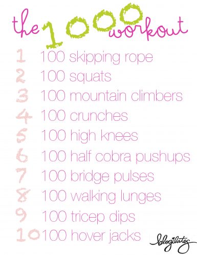 The 1000 Workout...in video form! - Blogilates