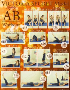 VS Model Ab Workout Printable! - Blogilates