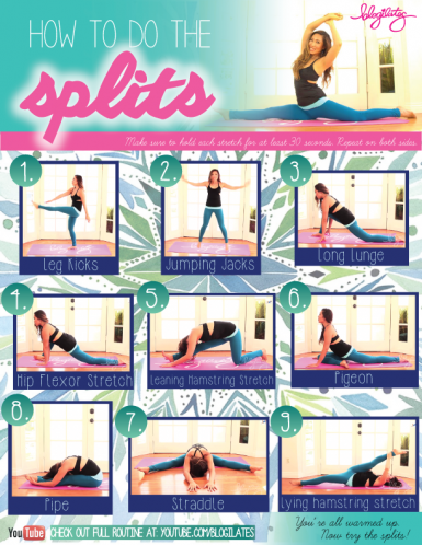 How To Do The Splits Printable - Blogilates