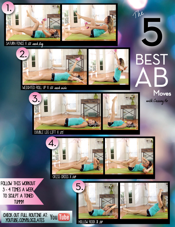 The 5 Best Ab Moves Printable - Blogilates