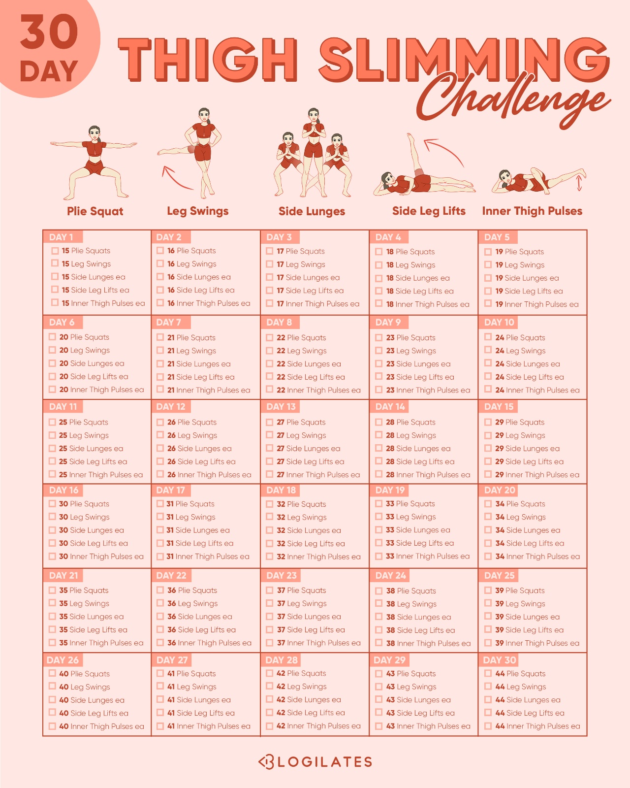 30 Day Thigh Slimming Challenge 6 Blogilates