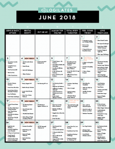 Your June 2018 Workout Calendar! - Blogilates