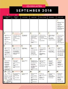 Your September 2018 Workout Calendar! - Blogilates
