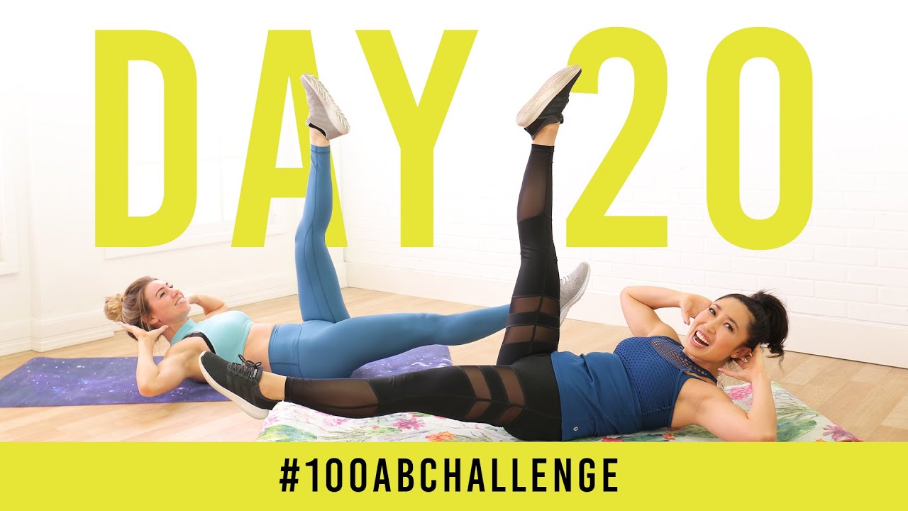 Day 20: 100 Single Leg Drops! | #100AbChallenge w/ Anna Victoria ...