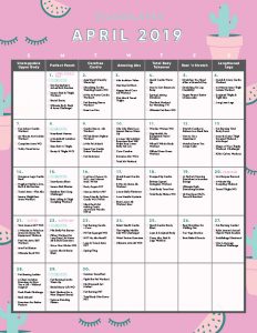Your April Workout Calendar! - Blogilates