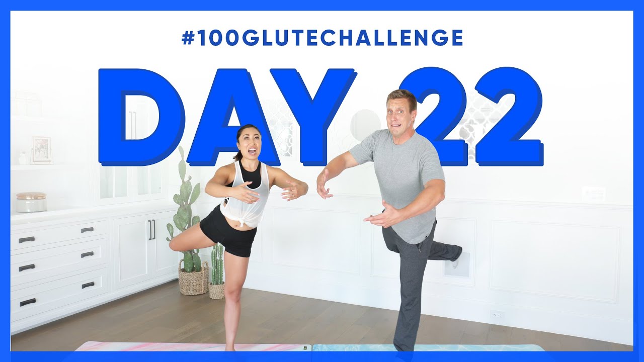 Day 22: Standing Attitude Pulse! | 100 Glute Challenge w/ Rocky Kanaka ...