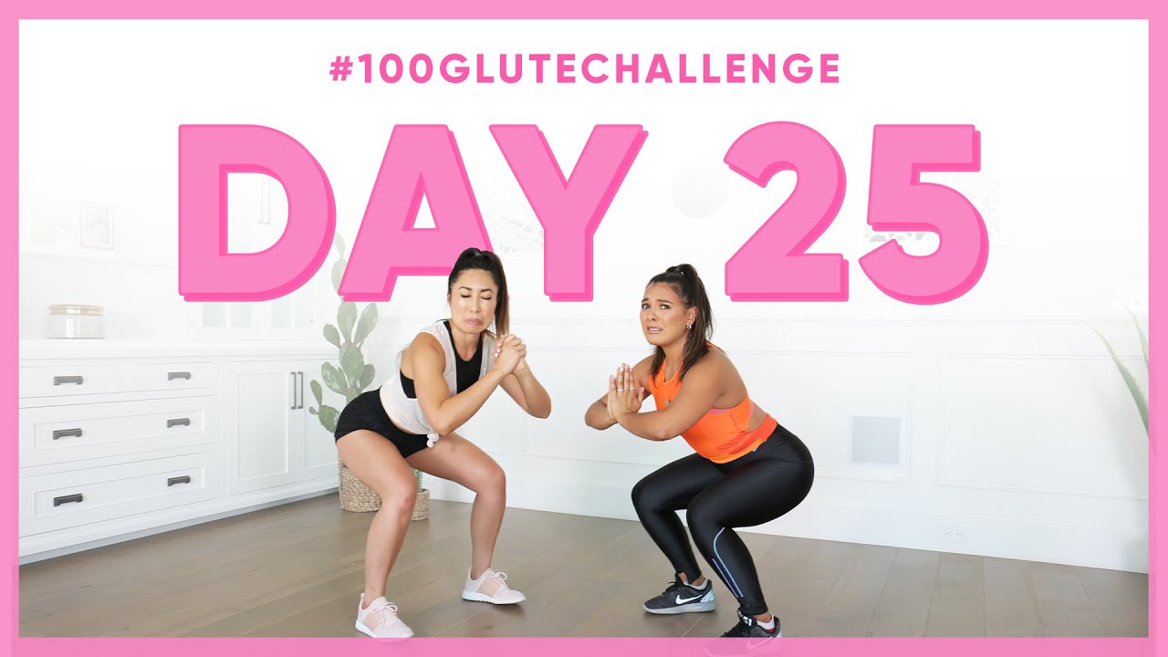 Day 25: Squat to Back Leg Lift! | 100 Glute Challenge w/ Natalie's ...