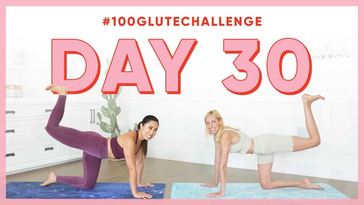 Day 30: Donkey Kicks! | 100 Glute Challenge w/ Gypset Goddess - Blogilates