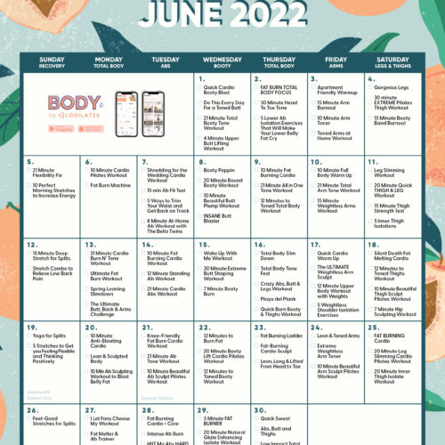 The Blogilates June 2021 Workout Calendar! - Blogilates