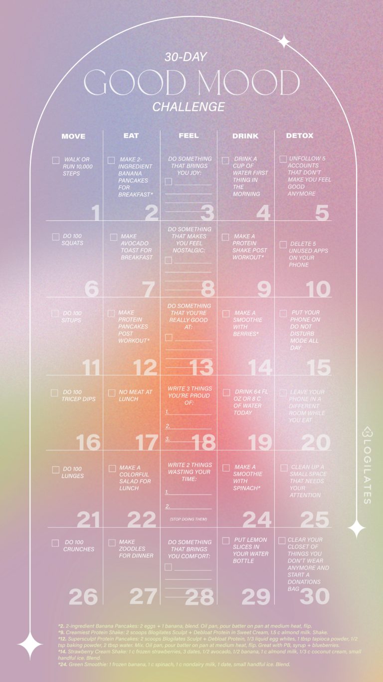Your 2023 Challenge is here...the 30 day Good Mood Challenge. - Blogilates