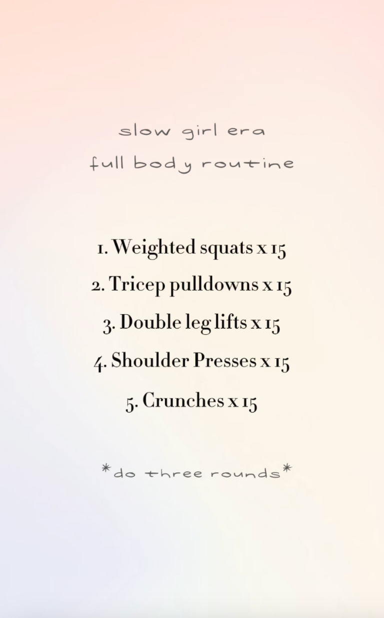 My current slow girl era full body routine - Blogilates