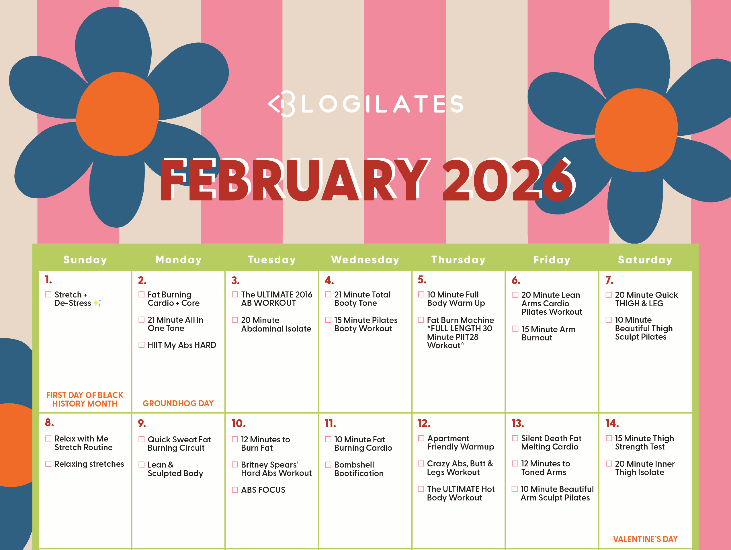 Ready for Your Blogilates February 2026 Workout Calendar? - Blogilates